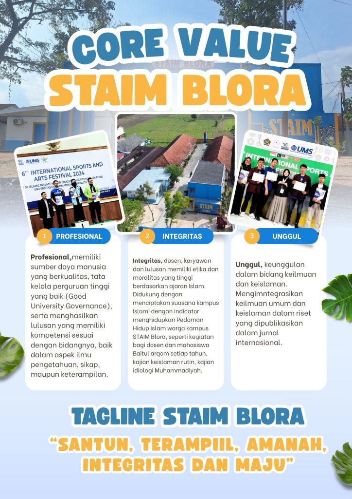 Core Value STAI Muhammadiyah Blora - STAI Muhammadiyah Blora